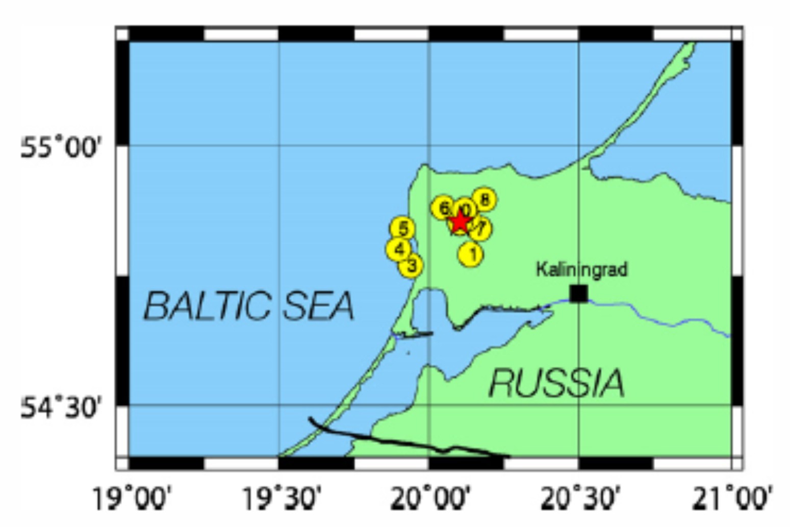 Инструментальные данные о Калининградских землетрясениях - www.seismo.lv